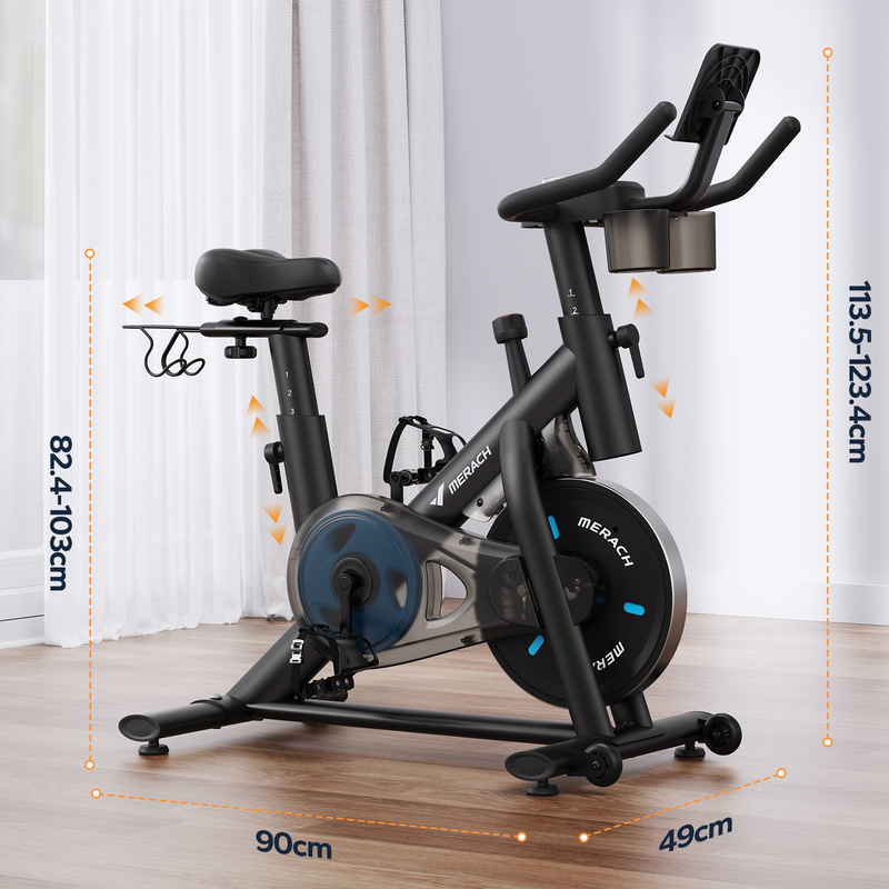 MERACH EU | S26B2 Heimtrainer mit Magnetwiderstand und Hantelablage